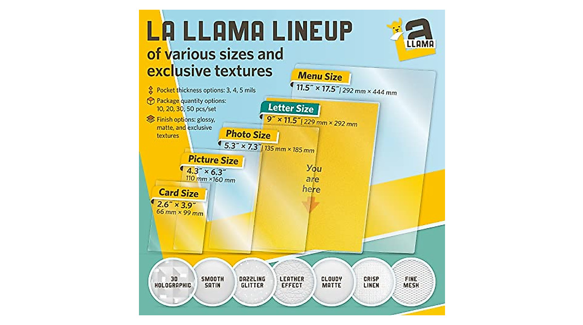 Textured Self Adhesive Laminating Sheets - 10 Pack