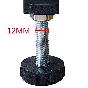 Metal Furniture Support Legs Adjustable Height Heavy Duty Bed Center Frame Slat feet risers for Queen/King Platform Bed Frame Replacement Parts 2PS (5.9" to 8.6")