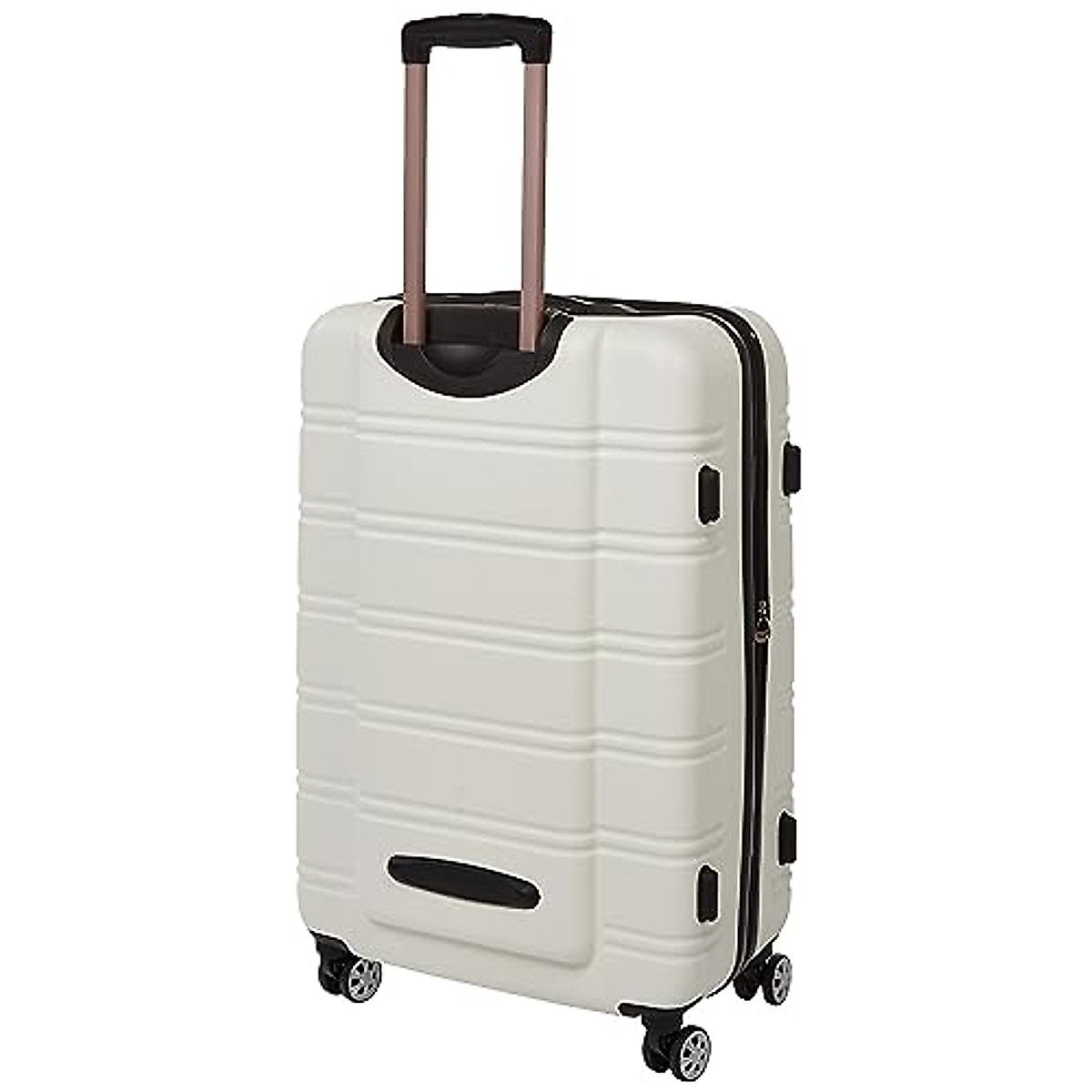 Rockland Melbourne Hardside Expandable Spinner Wheel Luggage, White, 2-Piece Set (20/28)