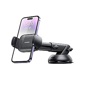 UGREEN Car Phone Holder Mount Suction Cup Windshield Window Dashboard Cell Phone Holder Universal Compatible with iPhone 14 13 Pro Max, iPhone 12 11 Plus SE XS XR 8 7 6 6S Smartphone Car Accessories