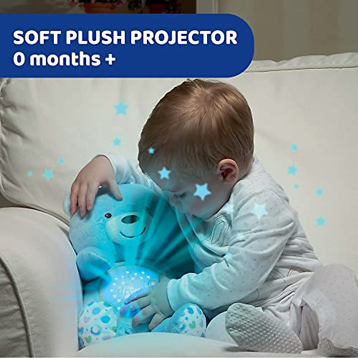 Chicco First Dreams Baby Bear Night Projector - Blue.