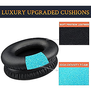 SOULWIT Replacement Ear Pads Cushions for Monster Beats Studio 1.0 (1 st Gen) Headphones by Dr. Dre, Earpads with Soft Protein Leather (Black)