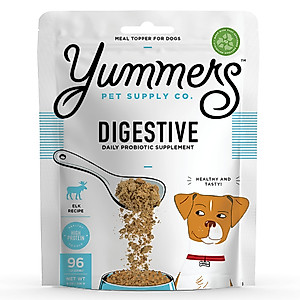 Yummers Digestive, Daily Probiotic Supplement, Elk Recipe, 8 oz. - Dog Food Supplement Toppers - Flavor Dog Food Topper for Dog Heart Health - Dog Food Topping Supplement Dog Food Topper