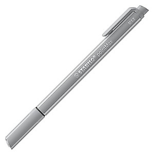 STABILO Nylon Tip Writing Pen pointMax - Pack of 10 - light cold grey