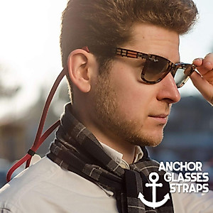 Anchor Glasses Straps Glasses Strap 4 Pack Sunglasses Strap Adjustable Stretch Universal Fit for Kids to Adult Sport Eyewear Holder Retainer