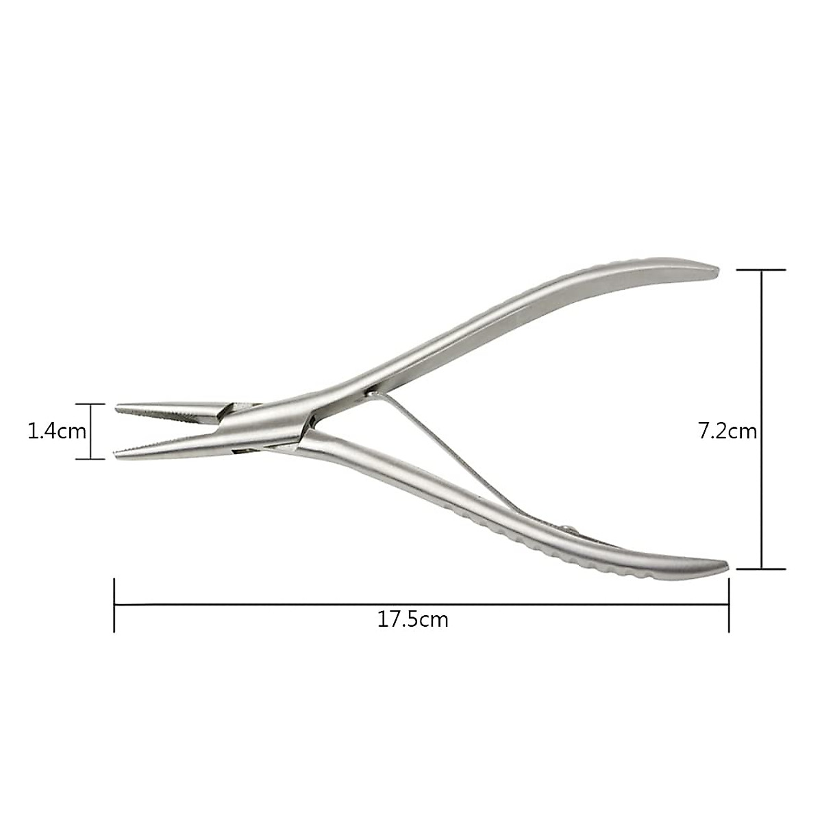 1 Pc Stainless Steel Hair Extensions Pliers Hair Extension Tool for Micro Links and Feather Extensions