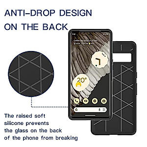 Google Pixel 7 Pro Case with Screen Protector, Dual Guard Shockproof Protection Military Grade Heavy Duty Dual Layer Case for Google Pixel 7 Pro (Blue)