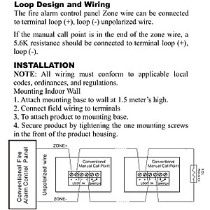 UHPPOTE Wired Emergency Fire Alarm Station 9-28VDC Conventional Dual Action Manual Call Point