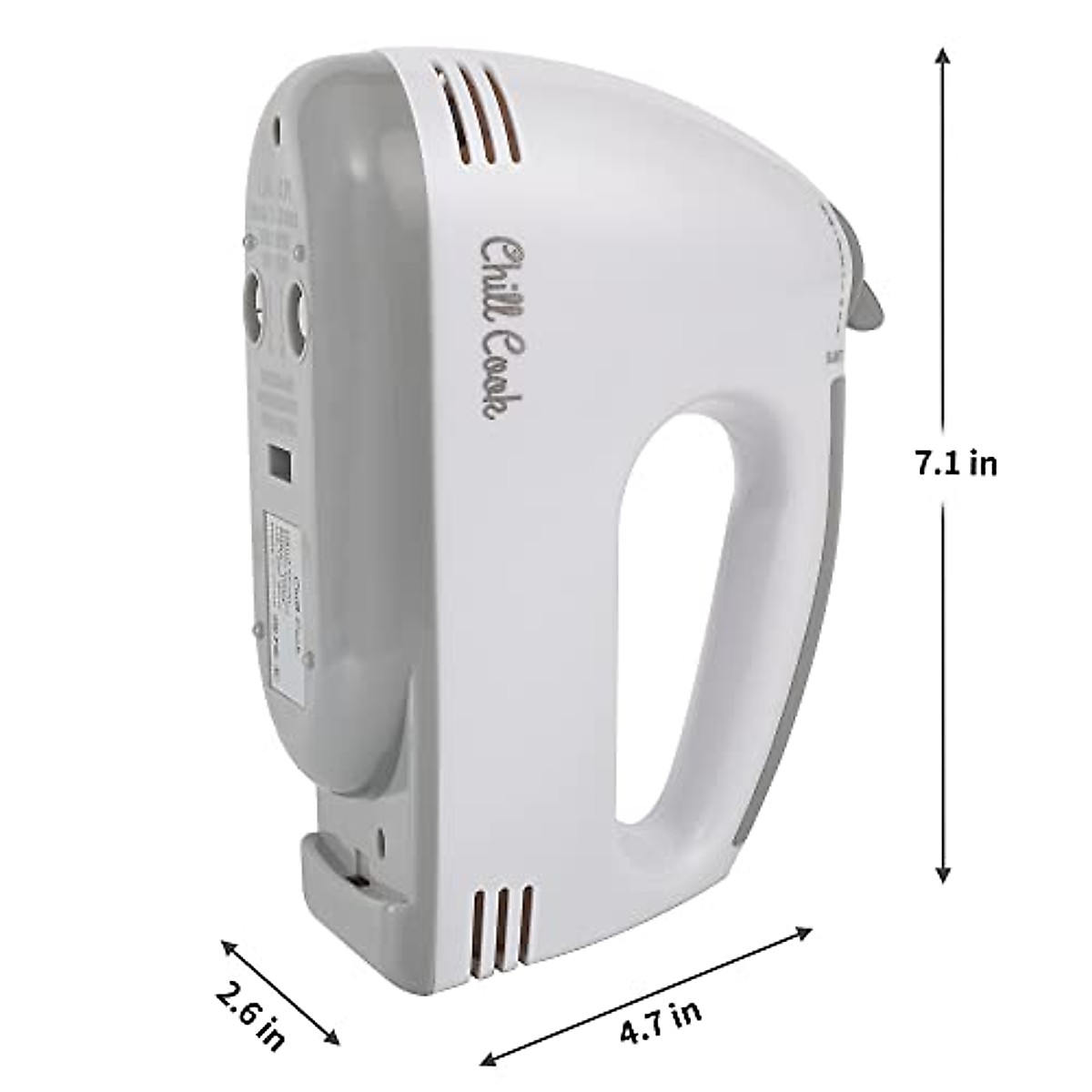 Electric Hand Mixer - Electric Baking Tools Includes 4 Stainless Attachments, 1 Egg White Separator - Chillcook Baking Mixer for Bread, Cake, Meringue - 300W Copper Motor 5-Speed Control
