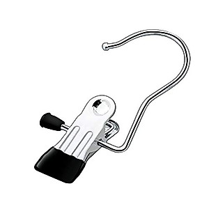 Coideal Laundry Hanging Hooks Clips, 8 Pcs Boot Hangers Heavy Duty Stainless Steel Portable Travel Drying Clothes Pins for Closet Home Sock (Black)