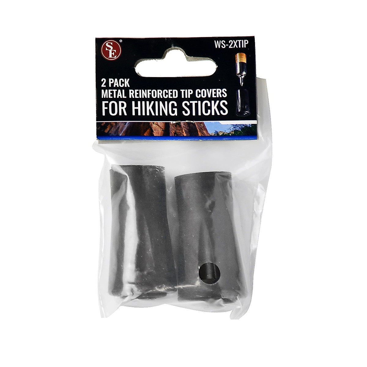 Simplifi It Rubber Tips for Walking Sticks (2-Pack) - WS-2XTIP
