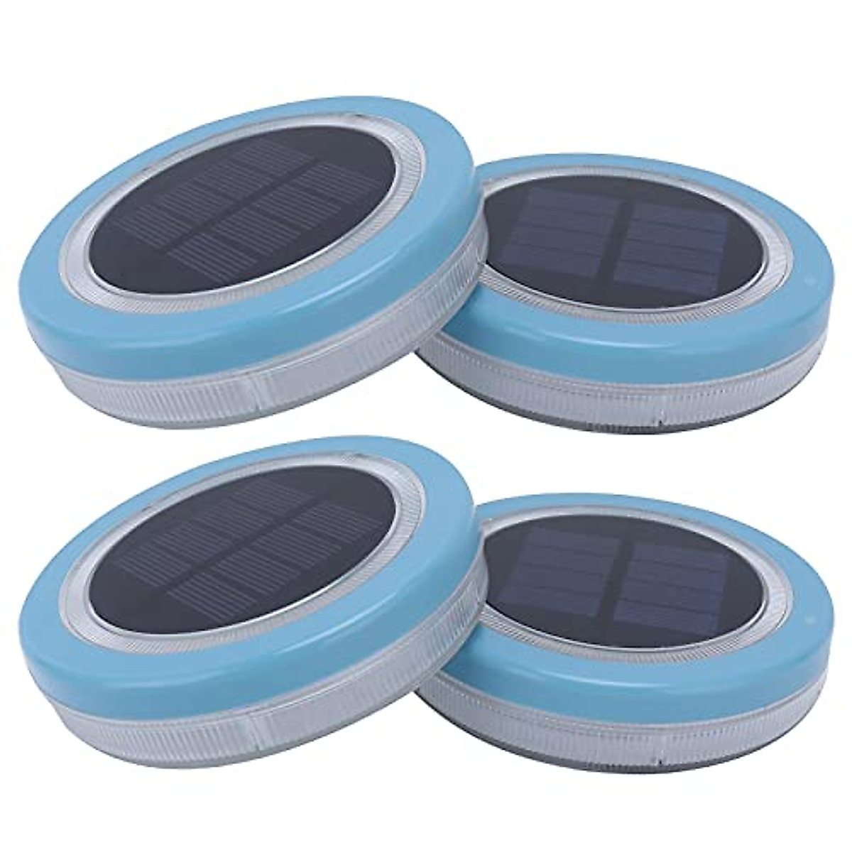 Tomotato 4 Pcs Solar Floating Lights, Waterproof Solar Floating Pool Led Lights Color Changing Solar Lights for Swimming Pool Pond Spa Hot Tub Garden
