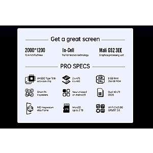 ALLDOCUBE_ World Premiere ALLDOCUBE iPlay 40 Pro 10.4 inch Tablet PC Android 11 8GB RAM 256GB ROM Octa Core T618 4G LTE PhoneTablet 2K IPS