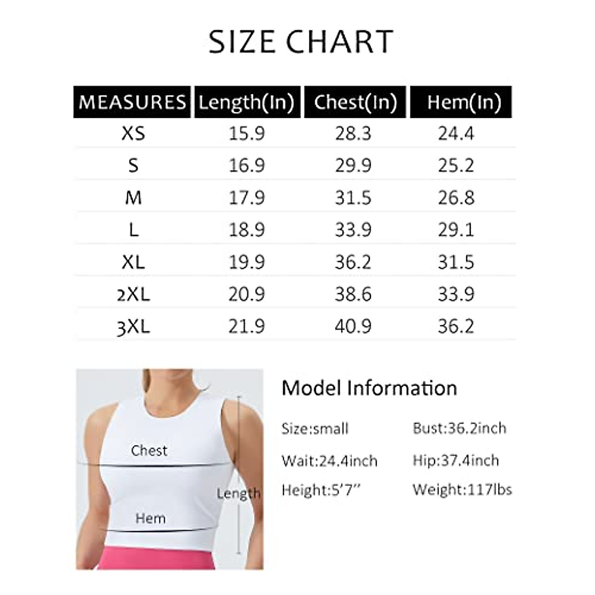 THE GYM PEOPLE Women's Medium Support Sports Bra Removable Padded Sleeveless Workout Crop Tops Black