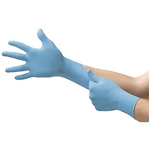 MICROFLEX 10-733 Daily Defense Disposable Rubber Gloves for Cleaning, Food Prep, First Aid - Medium, Blue (Box of 100)