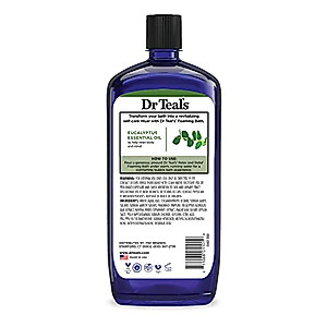 Dr Teal's Foaming Bath with Pure Epsom Salt, Relax & Relief with Eucalyptus & Spearmint, 34 fl oz (Packaging May Vary)