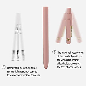 Ddaowanx Gel Pens, 6 Pcs 0.5mm Quick Dry Black Ink Pens Fine Point Smooth Writing Pens, Cute Office School Supplies Gifts for Women