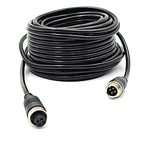 Yasoca 16FT 5M Car Video Extension Cable 4-Pin Aviation Waterproof Shockproof for CCTV Rearview Camera Truck Trailer Camper Bus Motorhome Vehicle Backup Monitor System