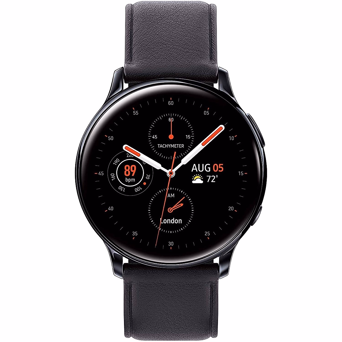 SAMSUNG Galaxy Watch Active2 LTE Smartwatch (Stainless Steel, 40mm, Black) (Renewed)