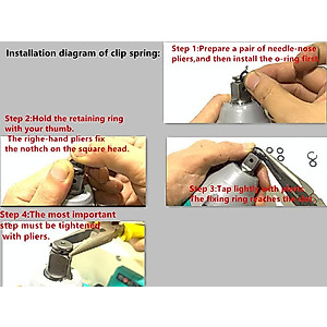 Velodi 10 sets of 1/2" Impact Wrench Socket Retainer rings with O-ring/Impact Wrench Tool Parts and Accessories/impact friction ring/hog ring/O-ring Square Drive Socket Retainer Ring