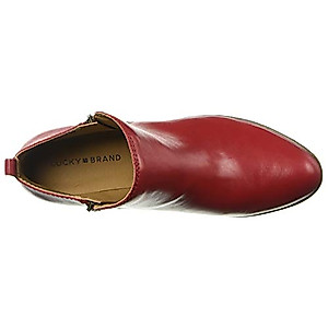 Lucky Brand Women's Basel Ankle Bootie, Garnet, 10