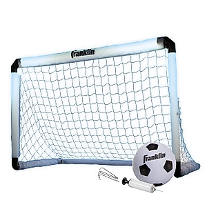 Franklin Sports Soccer Goal and Ball - Glow In The Dark/Light Up - 39.5 x 25.5 Goal