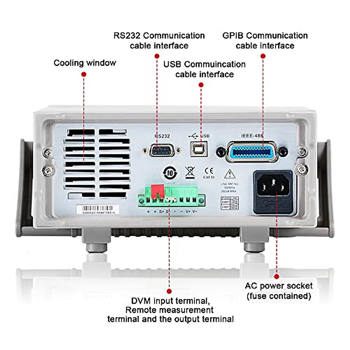 ITECH Programmable DC Power Supply 60V/10A/200W Lab Bench Power Source with RS232/USB Interface and Software IT6932A