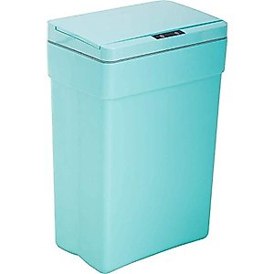 Blue 13 Gallon Touch Free Automatic Trash Can High Capacity Plastic Garbage Can Trash Bin with Lid for Kitchen Living Room Office Bathroom, 50L Electronic Touchless Motion Sensor Automatic Trash Can…