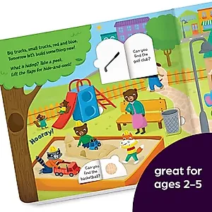 Hide-and-Seek at the Construction Site: A Hidden Pictures Lift-the-Flap Board Book, Interactive Seek-and-Find Construction Truck Book for Toddlers and Preschoolers (Highlights Lift-the-Flap Books)