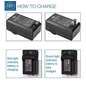 BM 2 EN-EL19 Batteries and Charger for Nikon Coolpix A300, W100, W150, S33, S100, S3100, S3200, S3300, S3500, S3600, S3700, S4100, S4200, S4300, S5200, S5300, S6400, S6500, S6800, S6900, S7000 Cameras