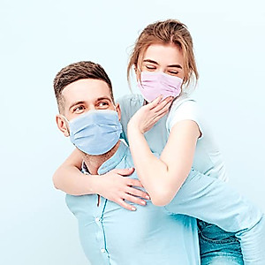 Assacalynn Pink Face Masks Disposable 50pcs, Kawai Cute Pink Masks For Women, 3 Ply Face Mask, Breathable Masks