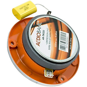 2 Pairs of Audiobank AB-TW220 Size: 3.75" / Peak Power: 600W / Frequency Response: 2000 Hz - 20000 Hz Aluminum Dome Car Audio Heavy Compression Super Horn Tweeters