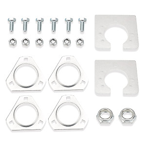 Go-Kart Live Axle Bearing Kit (1 inch) Compatible with Azusa axles, Also for Go Karts Mi-ni Bikes/Trikes/Off Road ATV - Axle with 3-Hole Flangettes