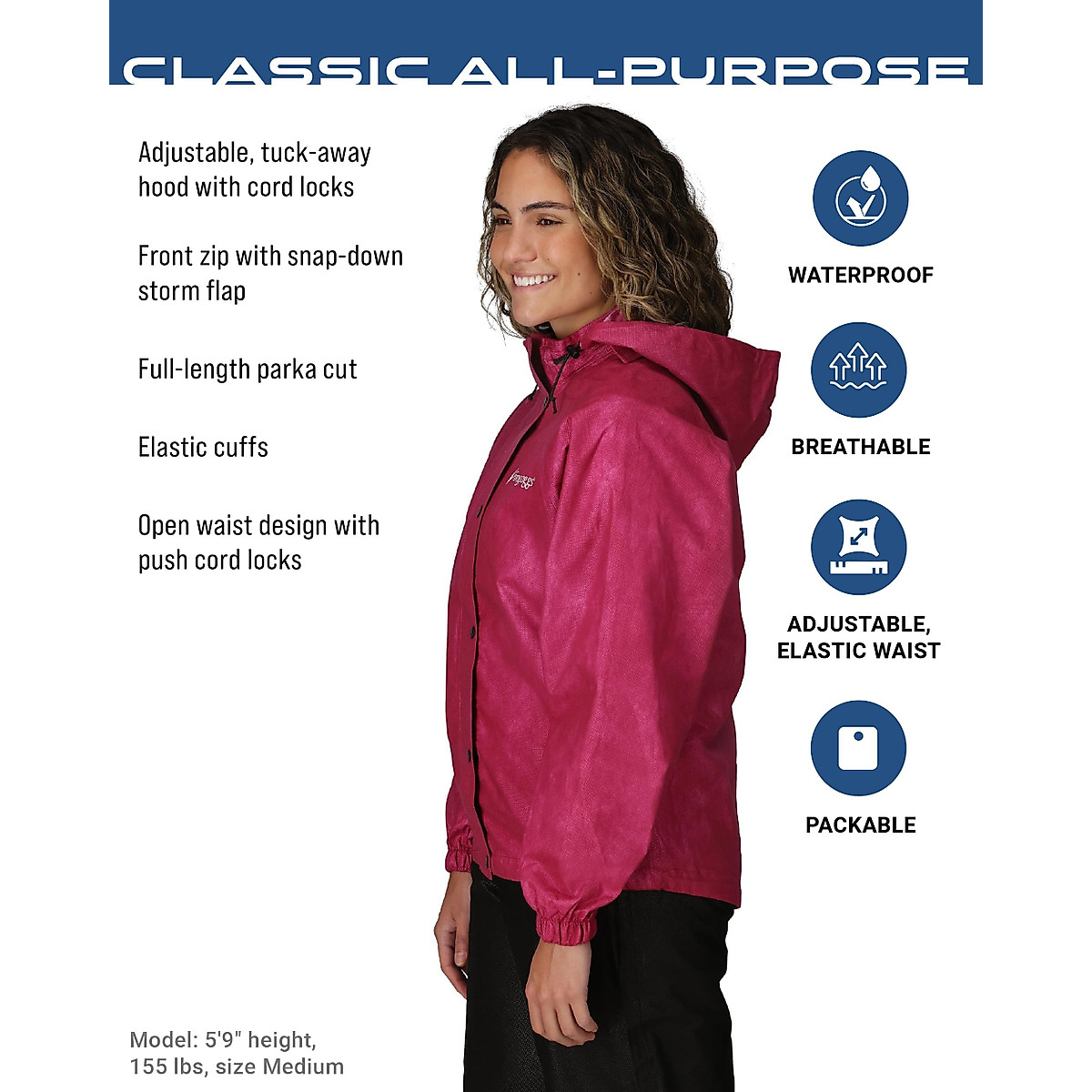 FROGG TOGGS Women's Classic All-Purpose Waterproof Breathable Rain Suit