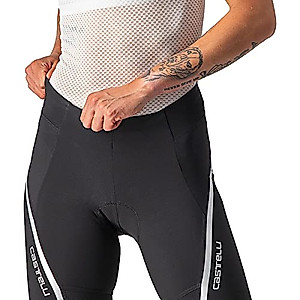 Castelli Women’s Velocissima 3 Short for Road and Gravel Biking I Cycling Shorts- Black/Silver - Medium