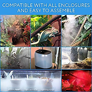 Evergreen Pet Supplies Reptile Humidifier/Fogger - 4L Tank - New Digital Timer - Add Water from Top! for Reptiles/Amphibians/Herps - Compatible with All Terrariums and Enclosures