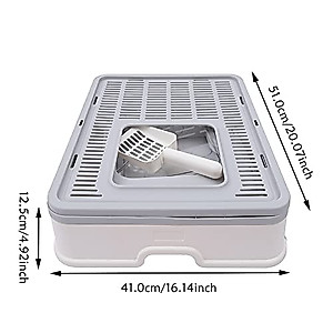 Cat Litter Box Semi-Enclosed and Foldable,Front Entry and top Exit Litter Box Storage and Deodorization Design Covered Litter Box,Comes a Cat Shovel, for Families Cat Houses