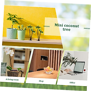 Abaodam 3pcs Artificial Outdoor Plants Cupcake Toppers Cupcake Ornament Fish Tank Decorations Landscape Tree Model Model Palm Trees Small Tree Statuette Cash Cow Bonsai Decor Green Jungle