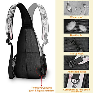 Yrebyou Art Paris Eiffel Chest Sling Bag Crossbody Backpack Travel Hiking Casual Daypack for Women Men Multipurpose Lightweight Fashion Shoulder Bag for Biking Climbing Runner