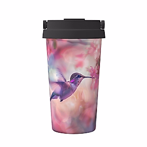 WANGZHAO Humming bird Print Double Wall Stainless Steel Vacuum Insulated Tumbler Cup Home Thermal Cup