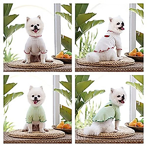 2 Pieces Dog Clothes Pineapple Printed for Dog Shirts Holiday Festival Dog Dresses Puppy Party Costumes Doggie Shirts Cat Outfits Dog Sweatshirt for Small Dogs Cats Boy Girl Puppy Clothes