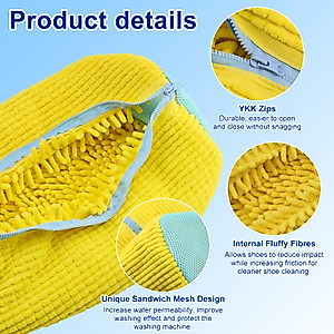 Generic Shoe Laundry Bag,Shoe Washing Bag Washing Machine,Sneaker Laundry Bag, Laundry Net,Shoe Washing Bag Machine Bag,Laundry Bag Padded For Shoes Washing Machine (Yellow,1PCS)