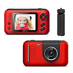 Akloker 2.4 Inch HD Screen Mini Kids Camera Birthday Gift Dual Lens Kids Digital Camera Mini Digital Camera with 32G Memory Card