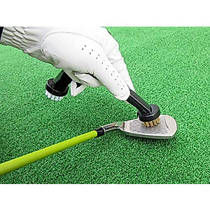 A99 Golf 2-in-1 Round Head Golf Club Brush Iron Wood Putter Cleaning + Free Reel
