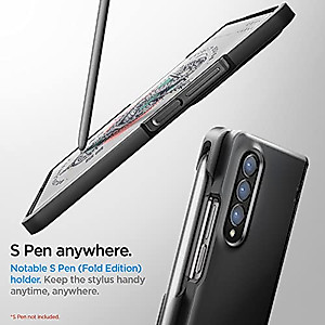 Spigen Slim Armor Pro Pen Edition [Hinge Protection] Designed for Galaxy Z Fold 4 Case (2022) - Black