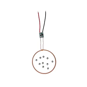 Taidacent 80mm Long Distance 5V Wireless LED Coil Inductive Coil and Ten Colorful Wireless LEDs Lights Brightness Adjustable Wireless LED Induction Wireless Charging Module