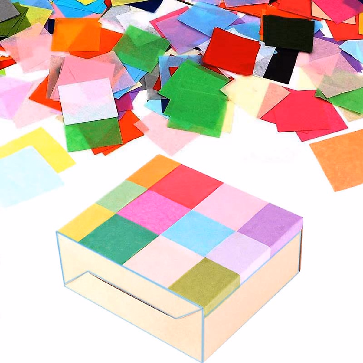 6000pcs 2in Tissue Paper Squares, 30 Colors Art Rainbow Tissue Paper, Craft Tissue Paper for Arts Crafts DIY Birthday Party Festival Colored Tissue Paper