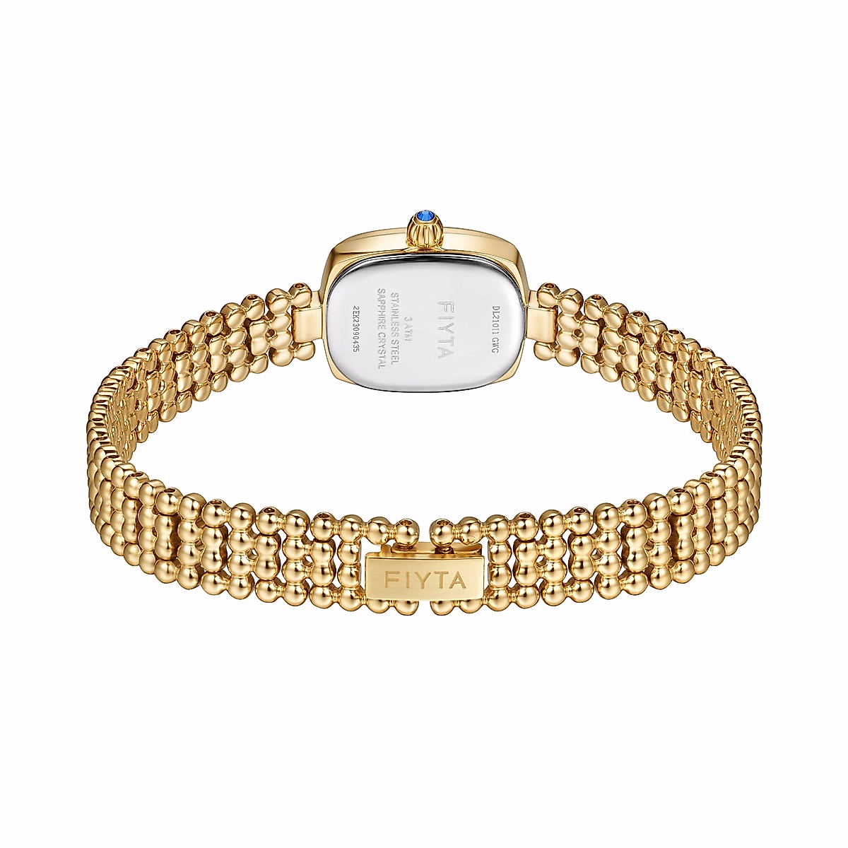 FIYTA Small Gold Watch Series Women's Watch, Rectangular Case, Adjustable Stainless Steel Bracelet, Wrapped by Stylish Gift Box, Elegant Present Watch for Women