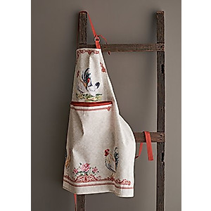 Maison d' Hermine Campagne 1 Piece 100% Cotton Apron with an Adjustable Neck & Visible Hidden Centre Pocket with Long Ties for Women/Men Chef (27.50"x31.50")