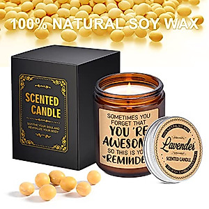 Lavender Scented Candles - Inspirational Gifts for Women - Best Friend,Friendship Gifts,Graduation Gifts-Funny Mothers Day,Birthday Gifts for Female,Mom,Wife,Girlfriend,Daughter,Sister,Coworker, Her